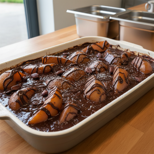 Compote poires-chocolat | Recette Restauration Collective
