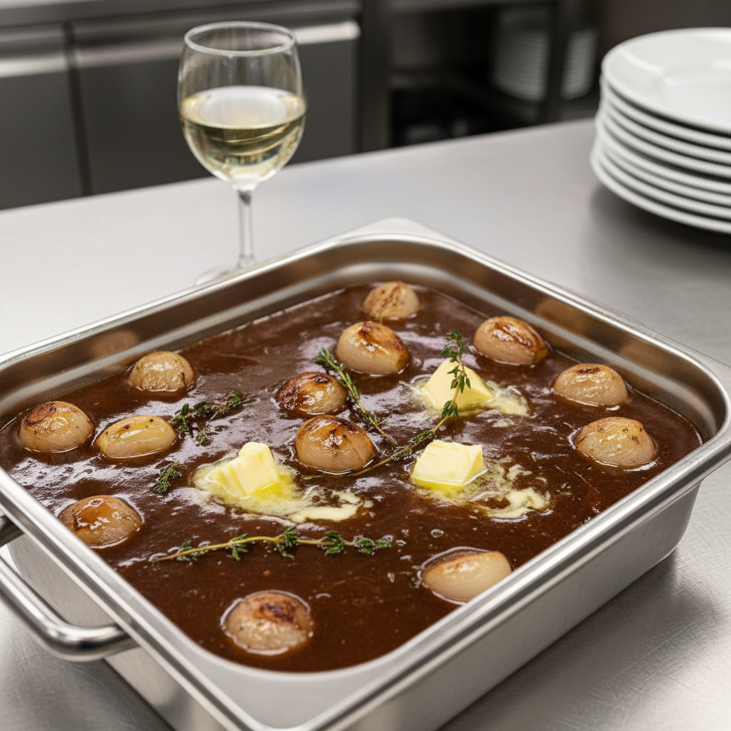 Jus de veau lié | Recette Restauration Collective