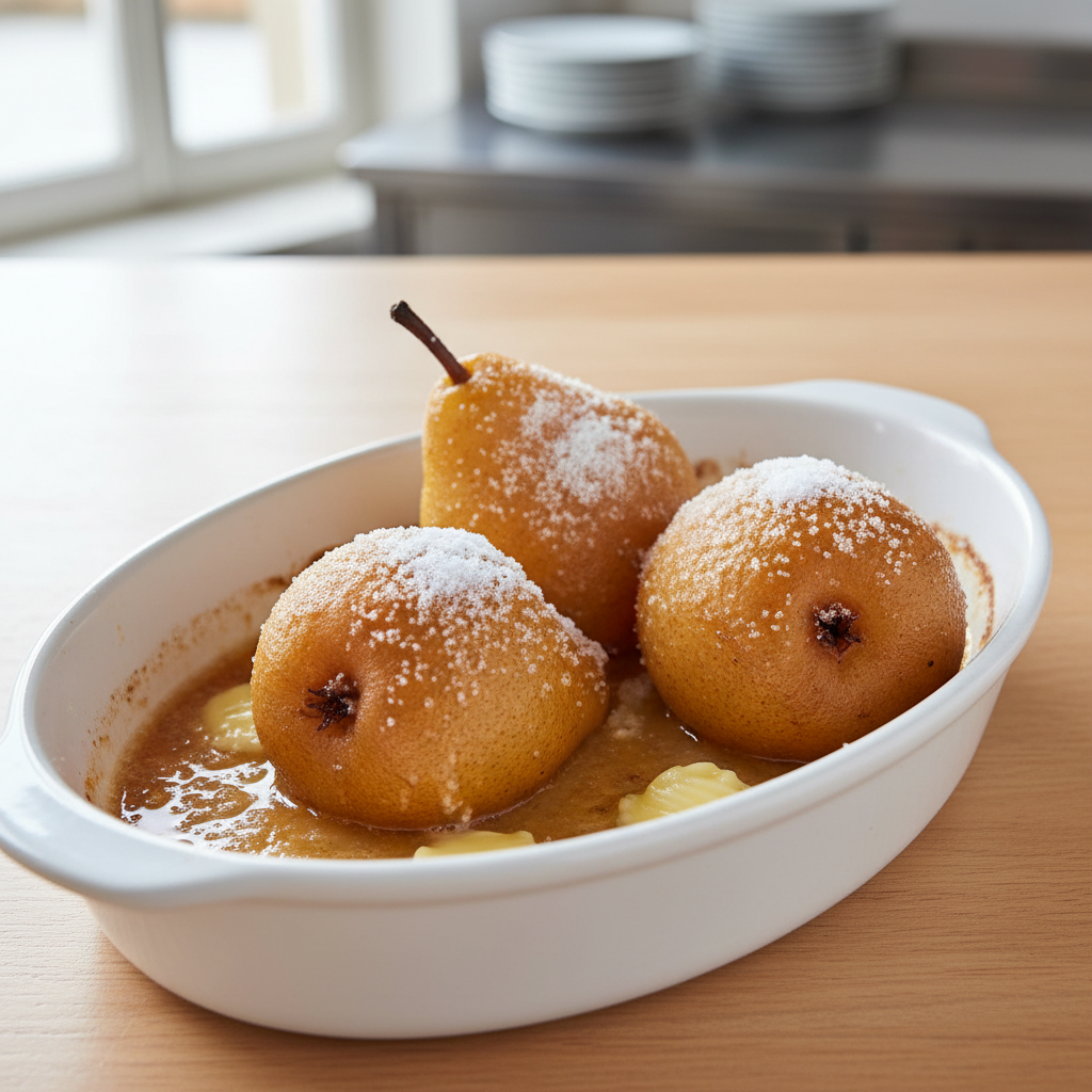 Poires au four nature | Recette Restauration Collective