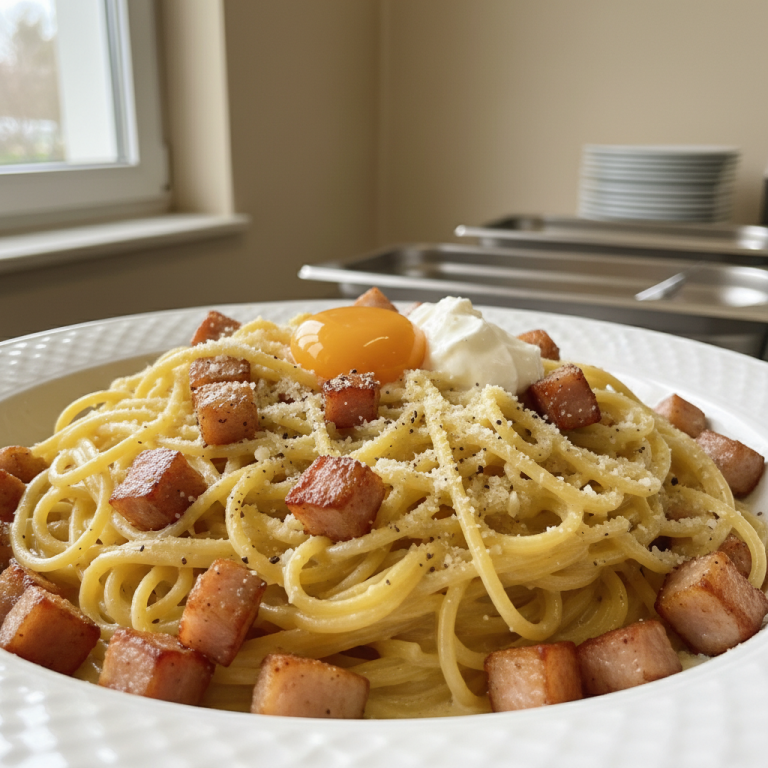 Spaghetti à la Carbonara Maison : la Rec pour 6 personnes : recette maison